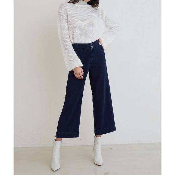 Bella Dahl | Jeans | New Bella Dahl Saige Wide Leg Crop In Deep Lake ...